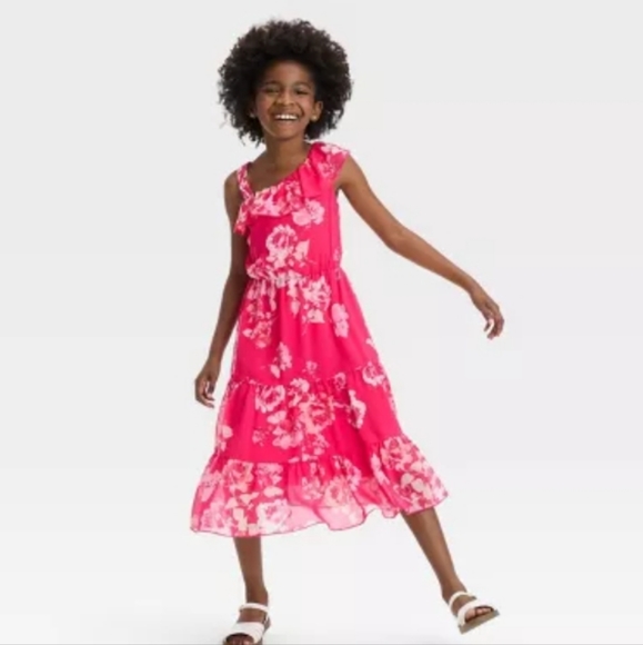 kenzie | Dresses | Zenzi Obe Shoulder Floral Lchiffon Dress | Poshmark